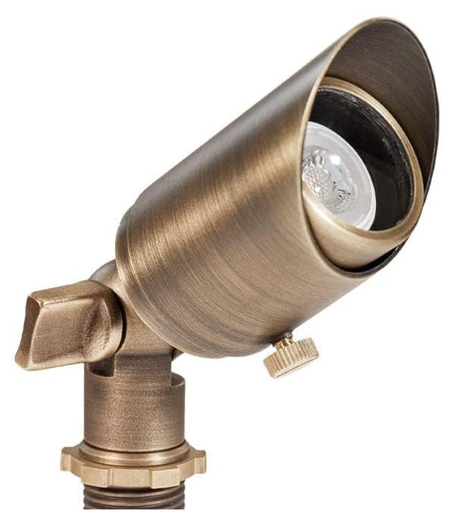 Cast Brass 12V Mini Outdoor Spotlight (Bronze) with 2W 2700K MR8 LED ...