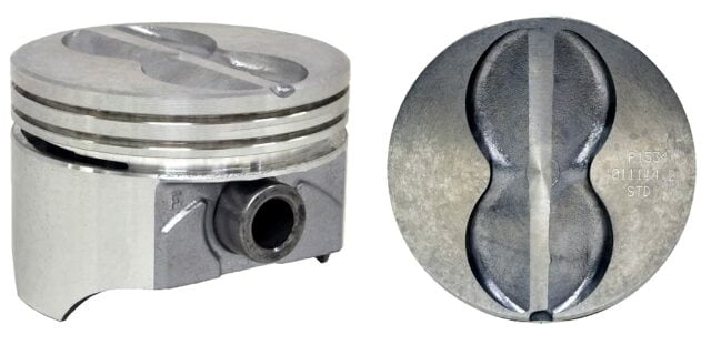 Cast Flat-Top Pistons (Set of 8) & Rings | for 67-90 GM/Chevrolet 5.7L ...