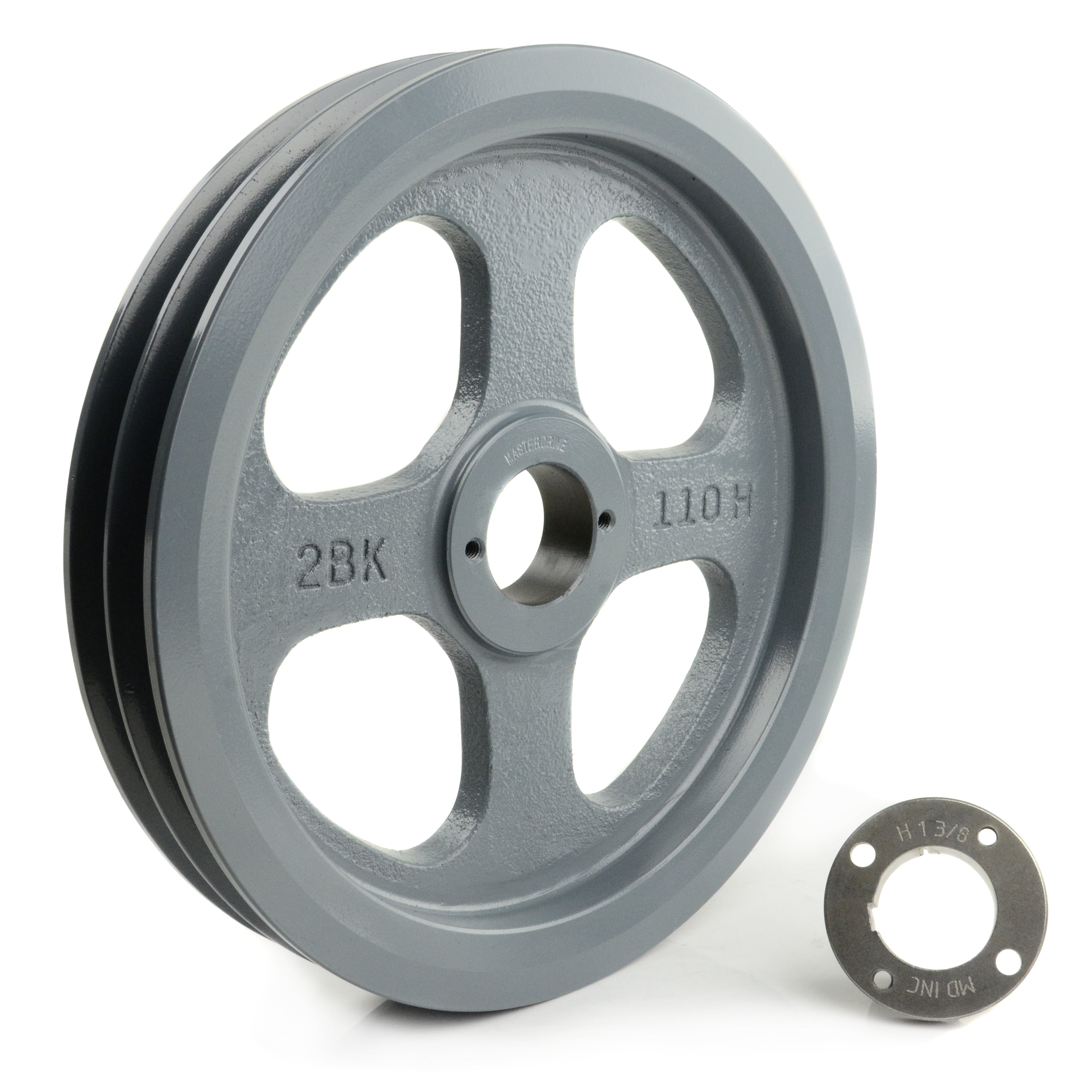 Masterdrive Cast Iron 10.75" 2 Groove Pulley for Dual Belt B Section 5L ...