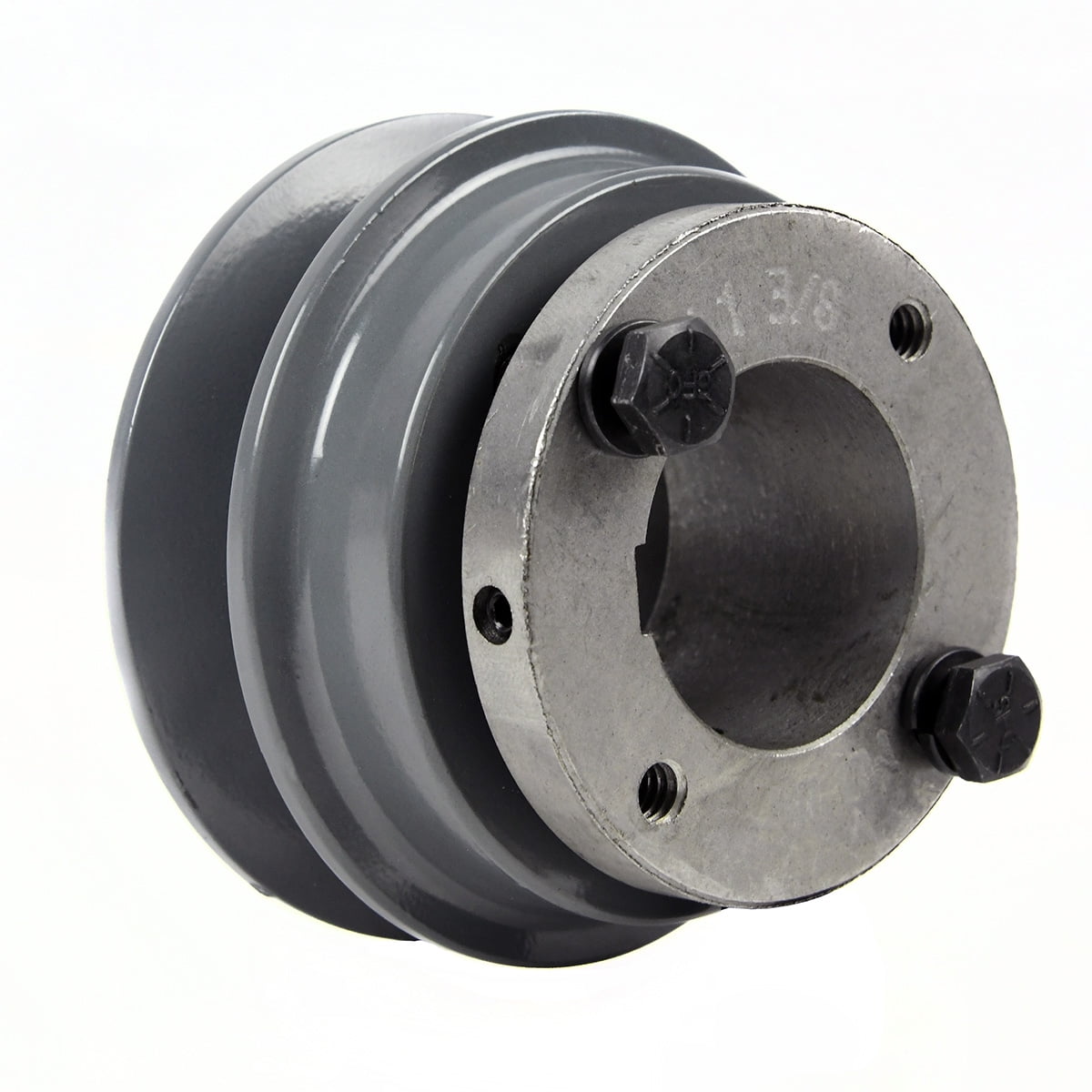 Cast Iron 3.15" Single Groove Belt B Section 5L Pulley with 1-3/8 ...