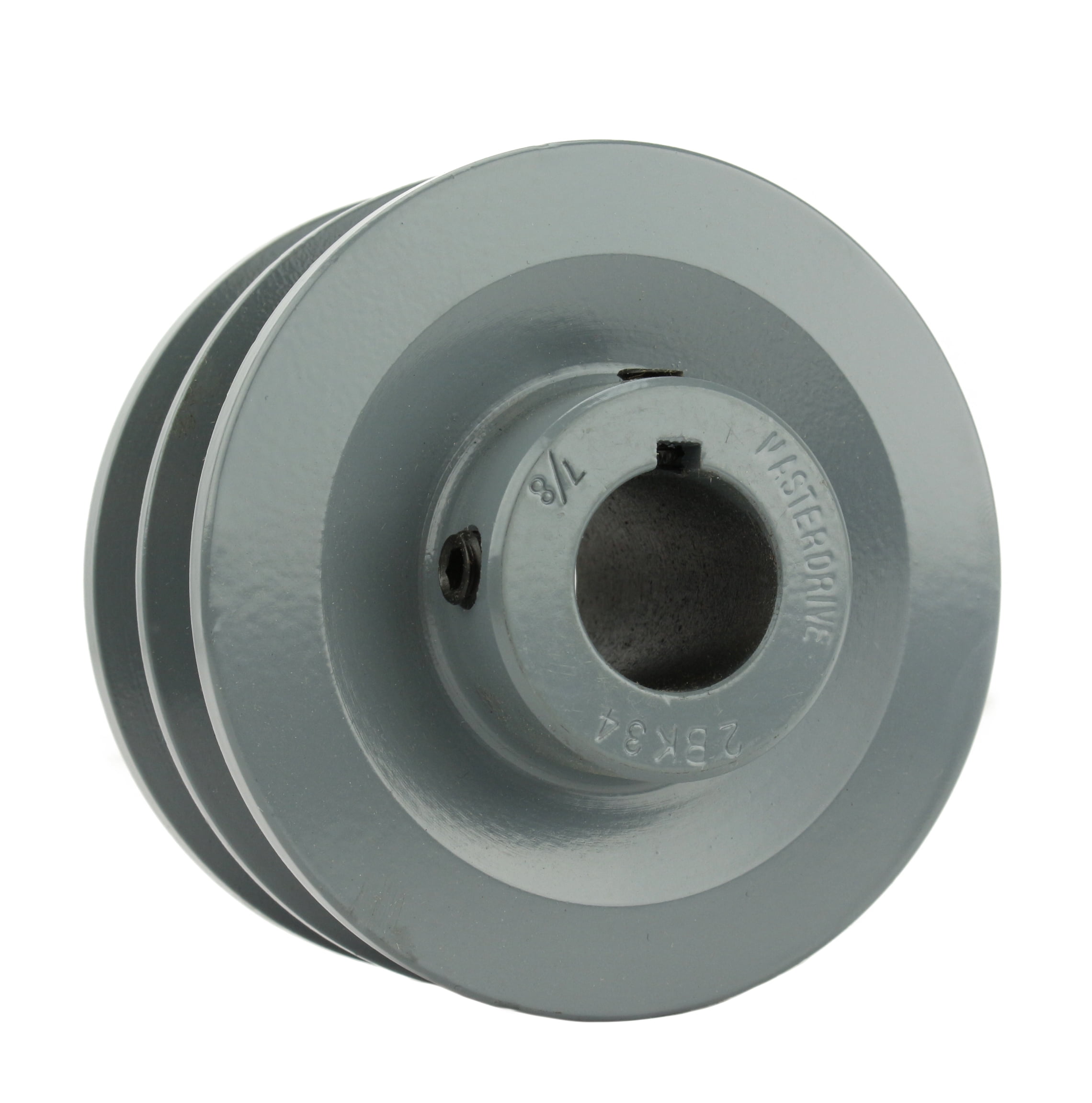 Masterdrive Cast Iron 3.5" Dual Groove Pulley Belt B Section 5L Shaft ...