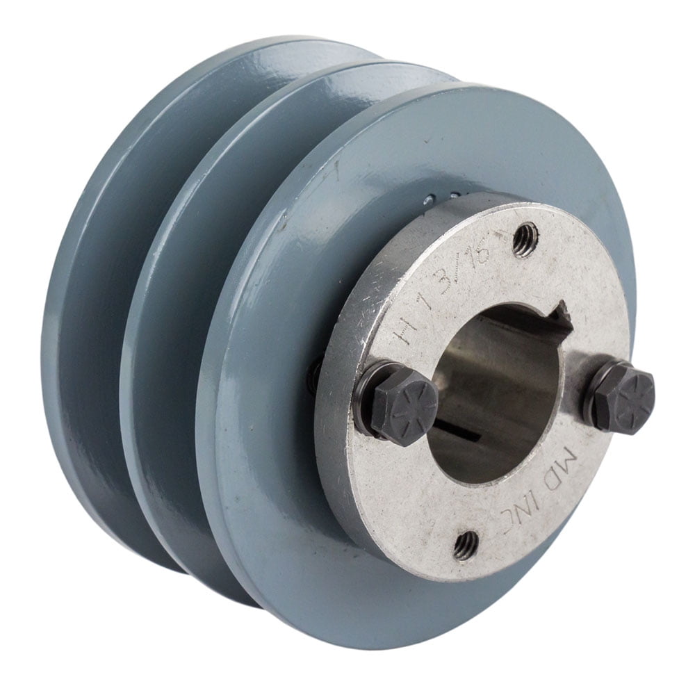 3.75" Dual Groove Pulley for Belt B Section 5L with 1-3/16" Sheave ...
