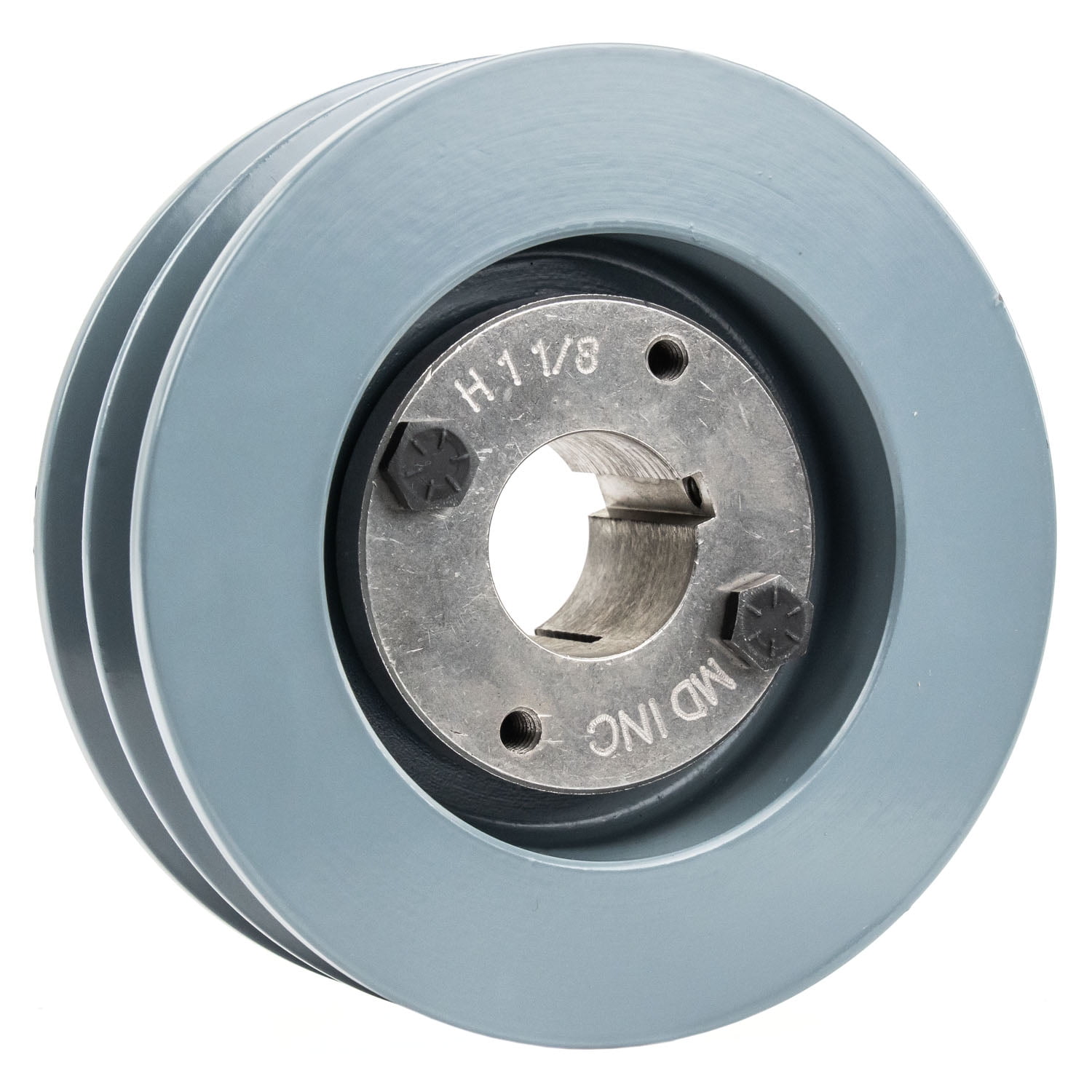 2BK50H Cast Iron 4.75" Dual Groove Pulley 2 Belt B Section 5L with 1-1/ ...