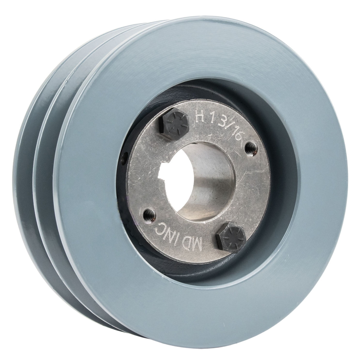 2BK50H Cast Iron 4.75" Dual Groove Pulley 2 Belt B Section 5L with 1-3/ ...