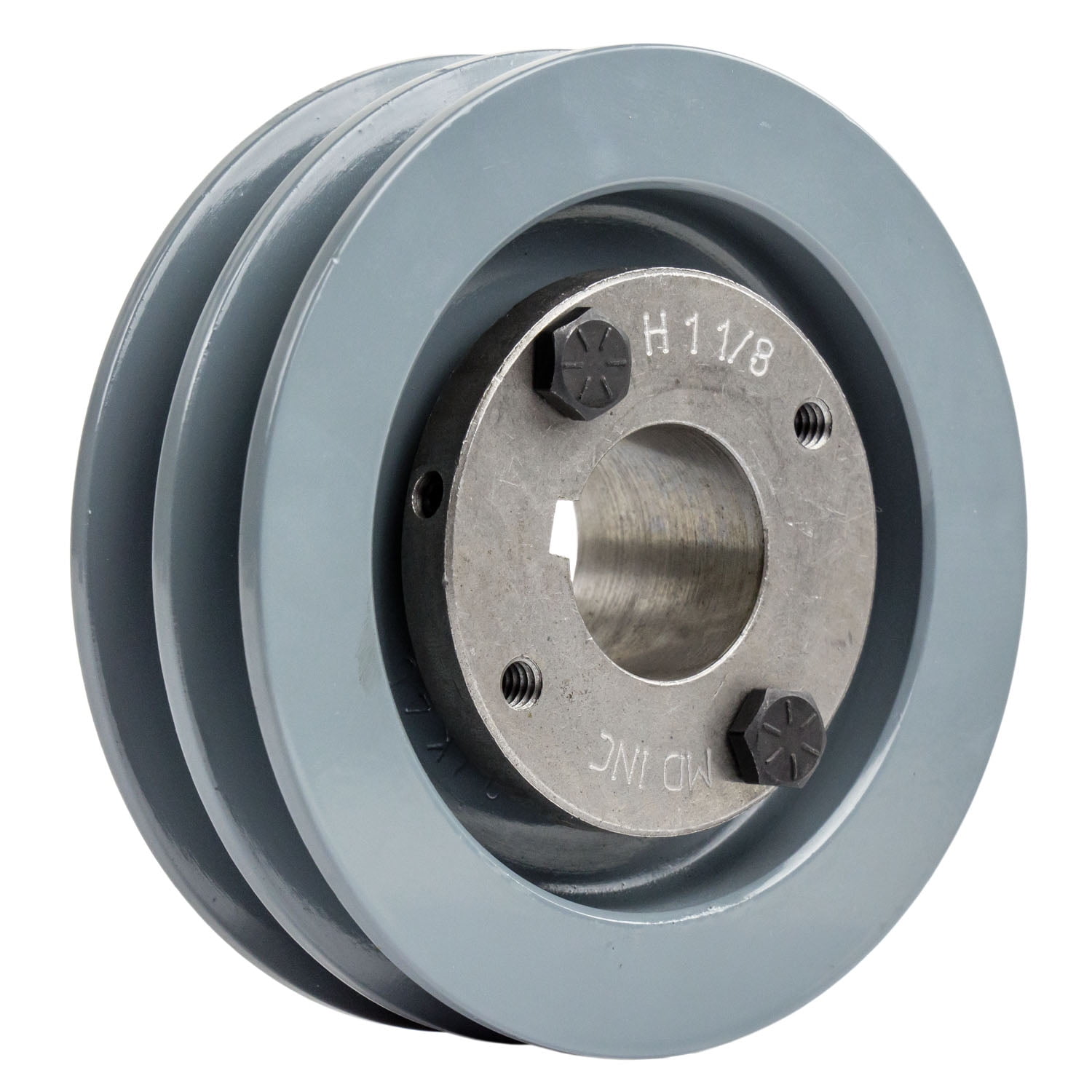 Dual Groove Pulley 4 Inch 4" Cast Iron Dual Groove Pulley With 1-3/8 ...