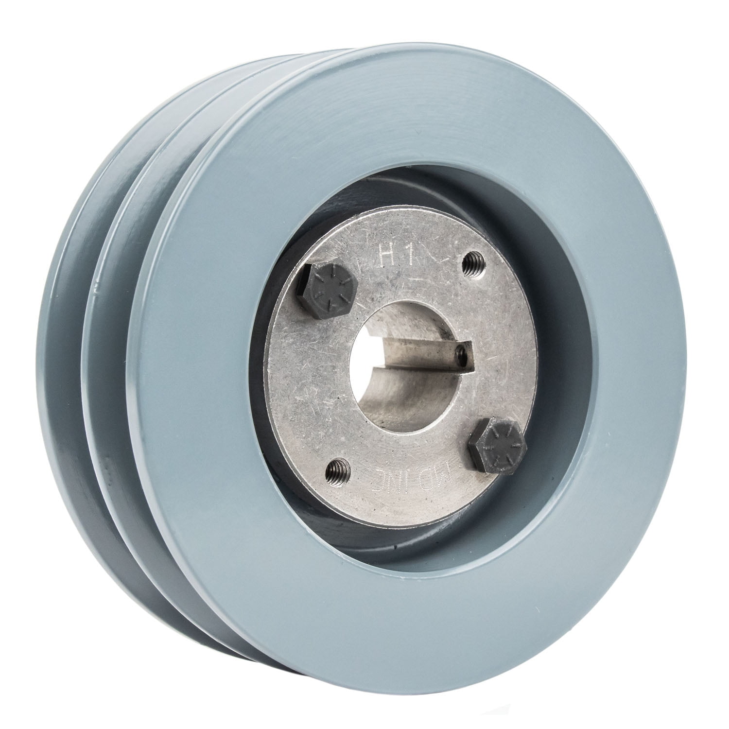 Cast Iron 5 " 2 Groove Dual Belt B Section 5L Pulley with 1 " Sheave ...