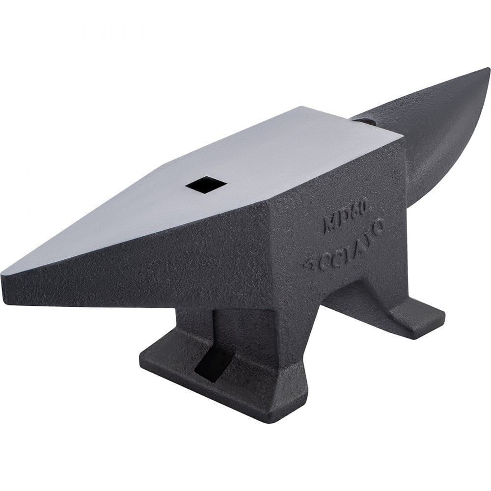 Cast Iron Anvil, 132 Lbs(60kg) Single Horn Anvil with Large Countertop ...