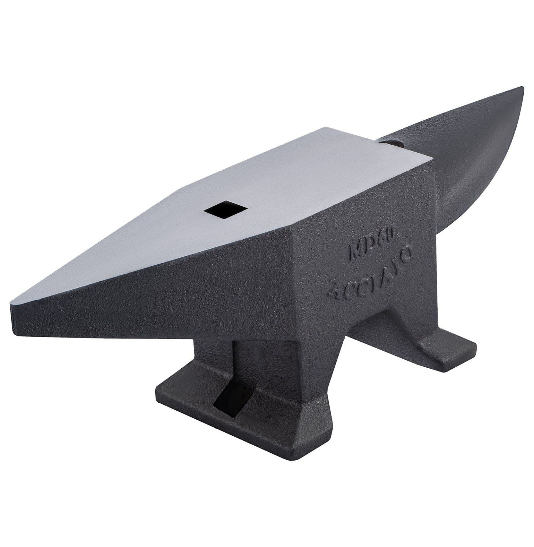 Cast Iron Anvil 132 Lbs Blacksmith Forge - Single Horn, Stable Base, 55 ...