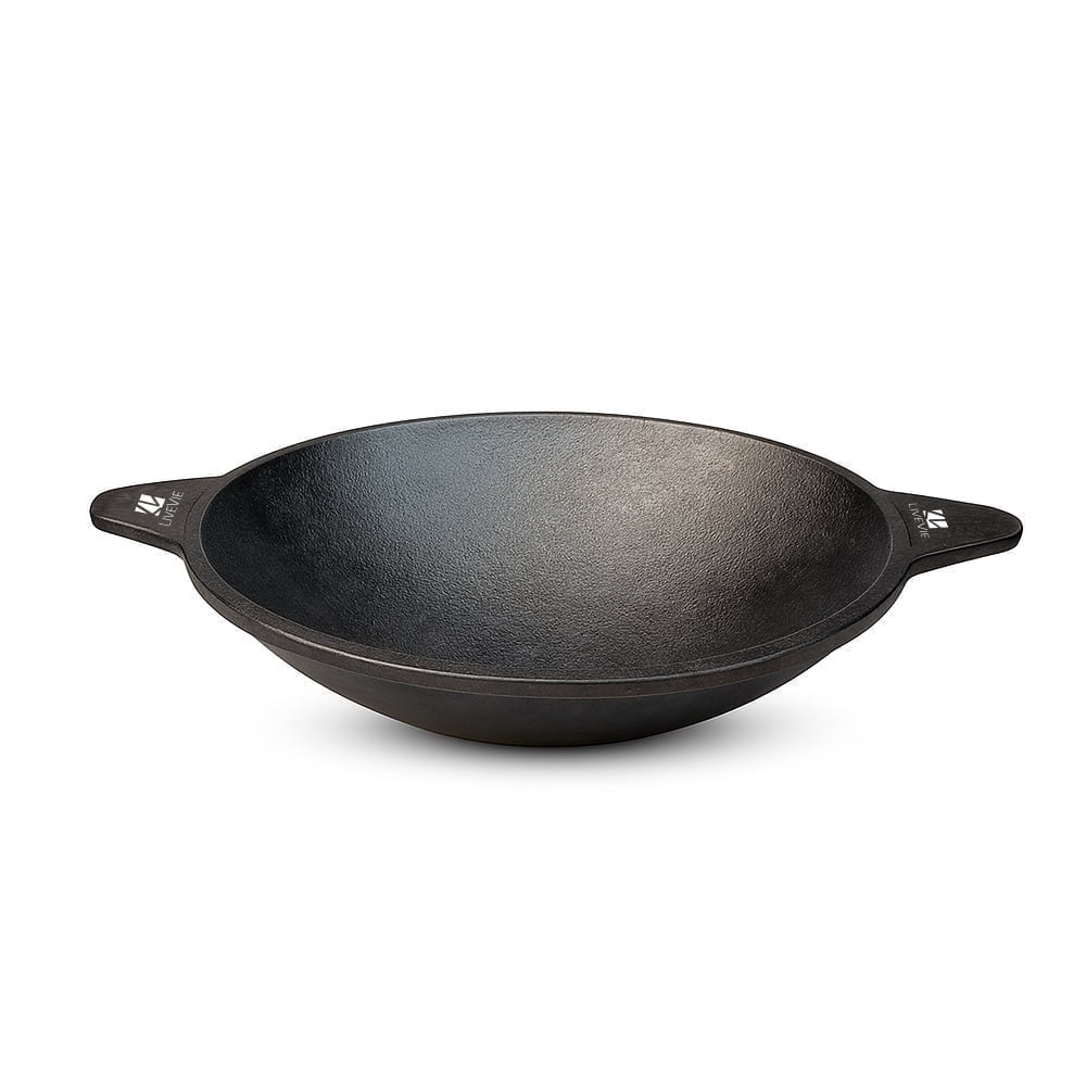 Cast Iron Appam Pan, 8.5 inch Pre-Seasoned, Rough Surface, Works on Gas ...