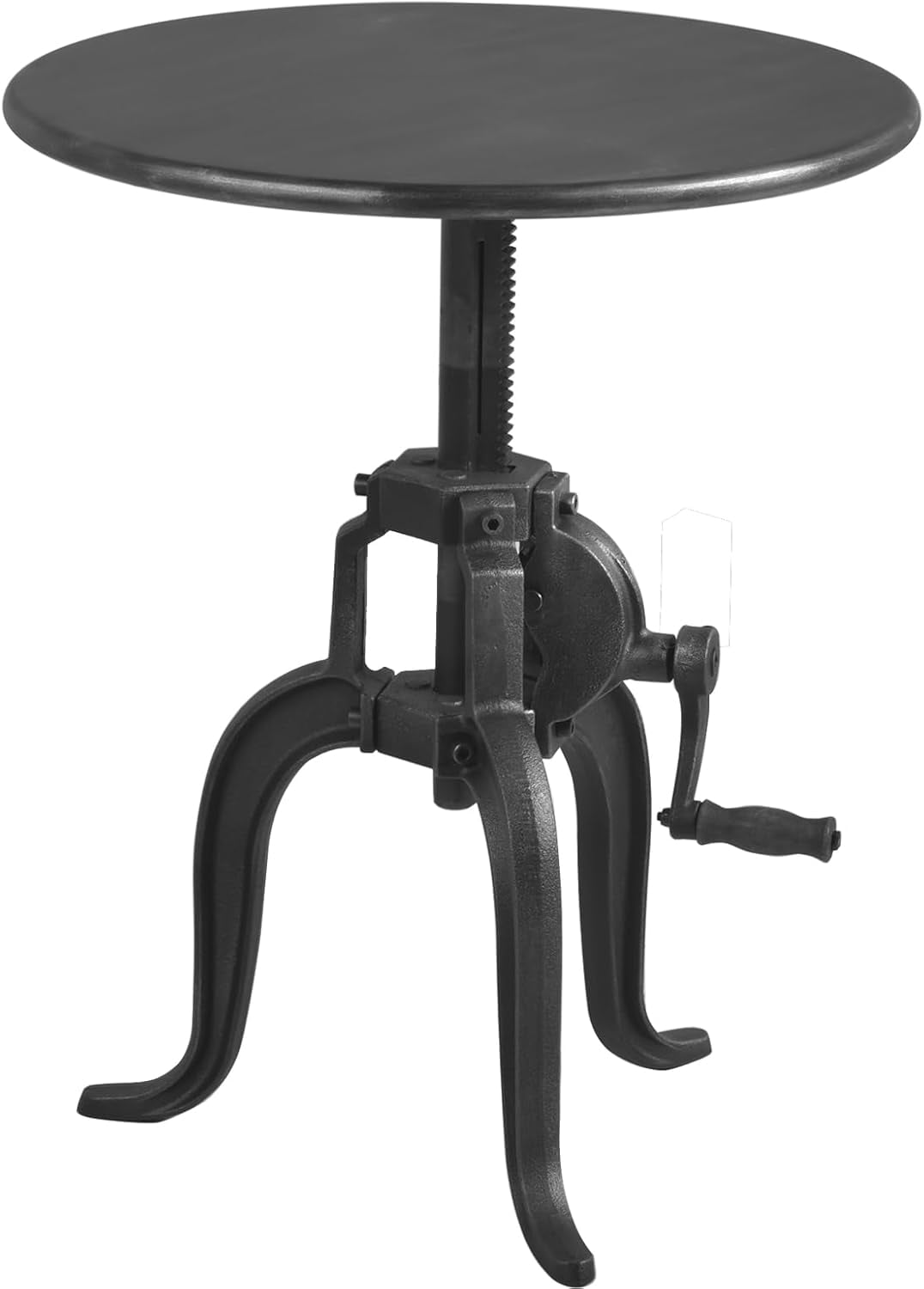 Cast Iron Bar Table 19.7-25.6inch Height Adjustable Rustic Bistro Table ...
