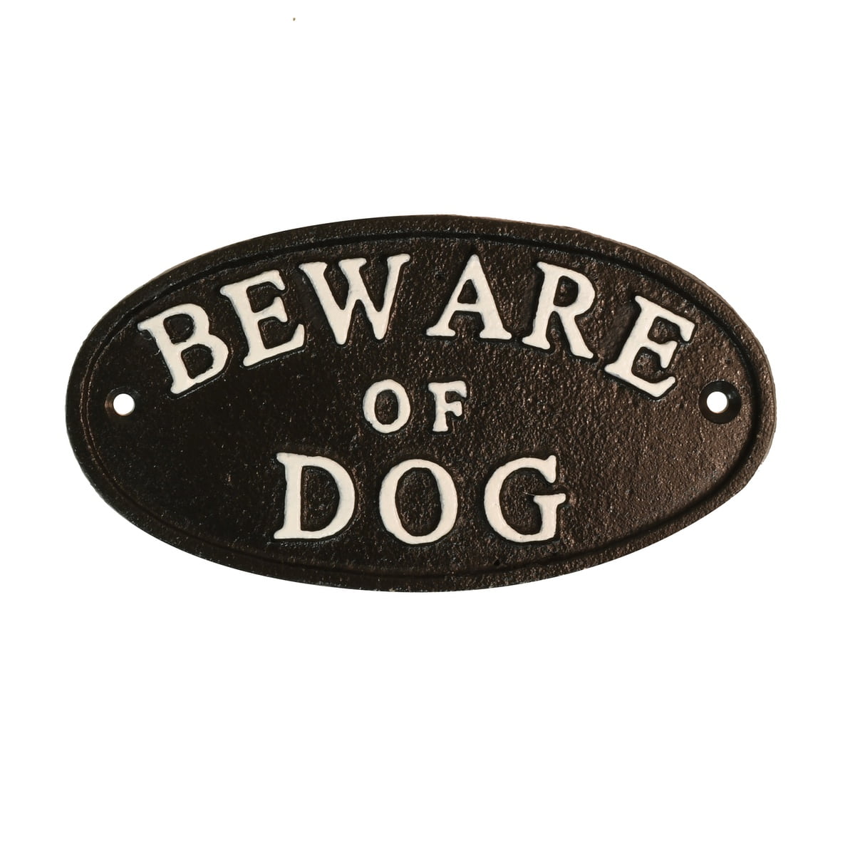 Cast Iron Beware of Dog Warning Caution Sign Rustic Home Front Door ...