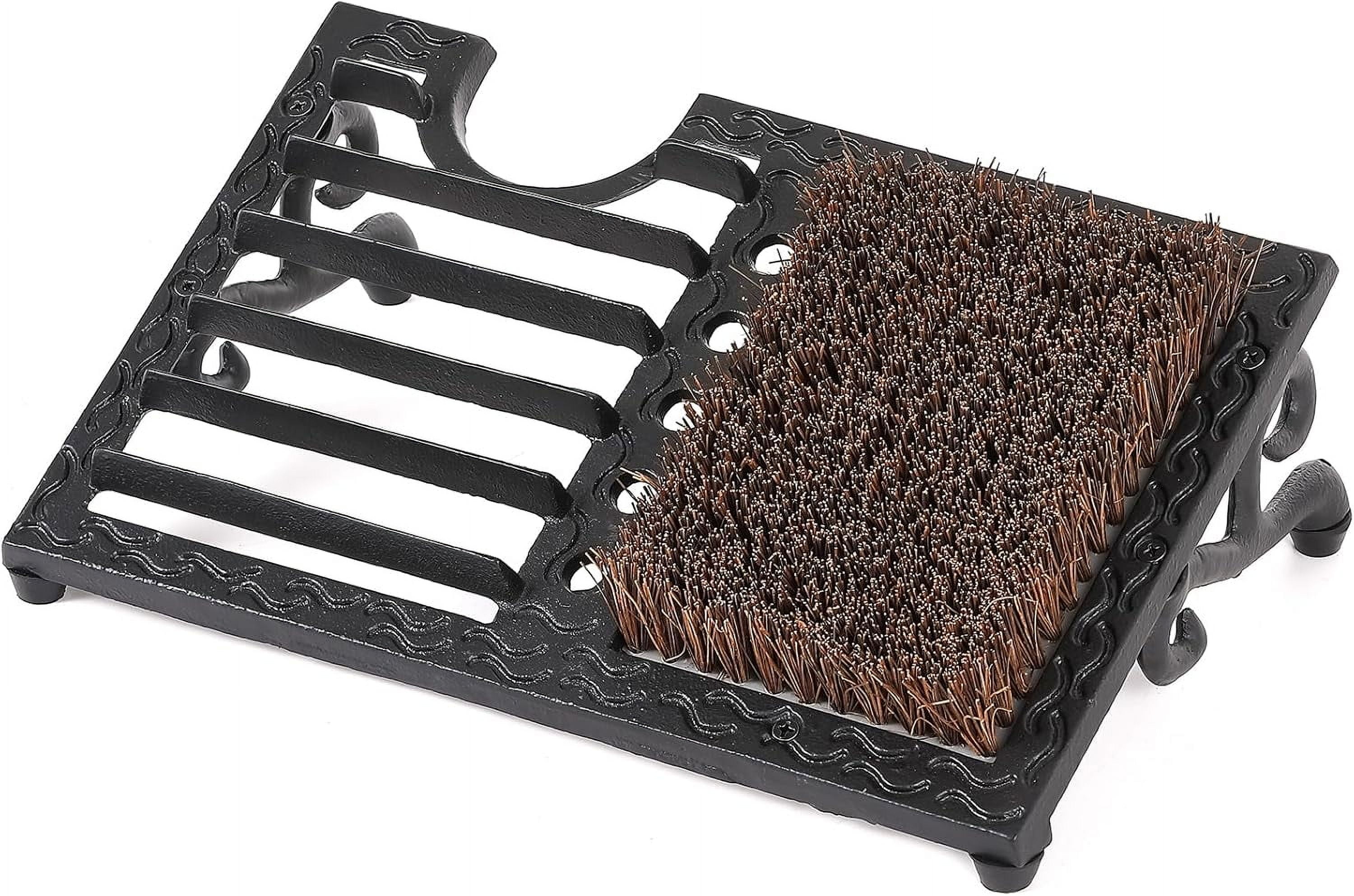 Cast Iron Boot Brush Scraper Outdoor, Black Heavy Duty Boot Scrubber ...