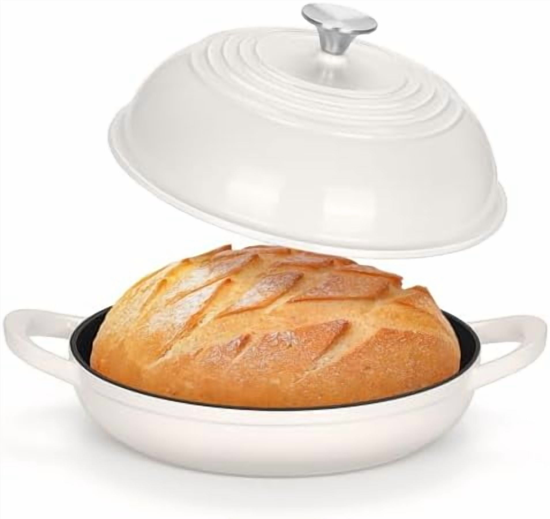 Cast Iron Bread Dutch Oven, 6 Qt Enameled Dutch Oven Pot for Sourdough ...