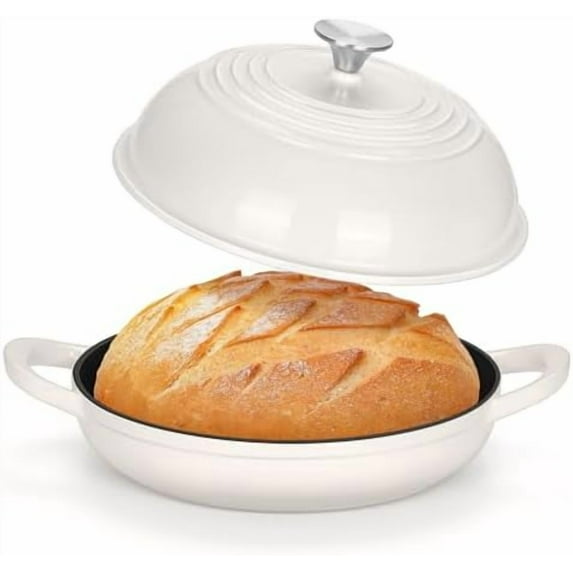 Cast Iron Bread Dutch Oven, 6 Qt Enameled Dutch Oven Pot for Sourdough ...