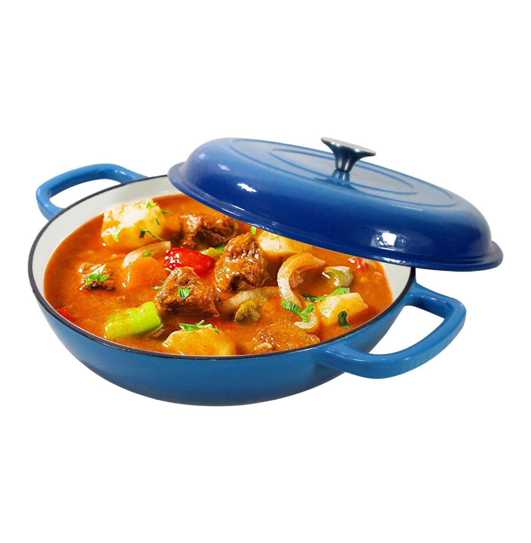 Cast Iron Casserole Braiser; 3.8 Quart; Heavy Duty Casserole Skillet ...