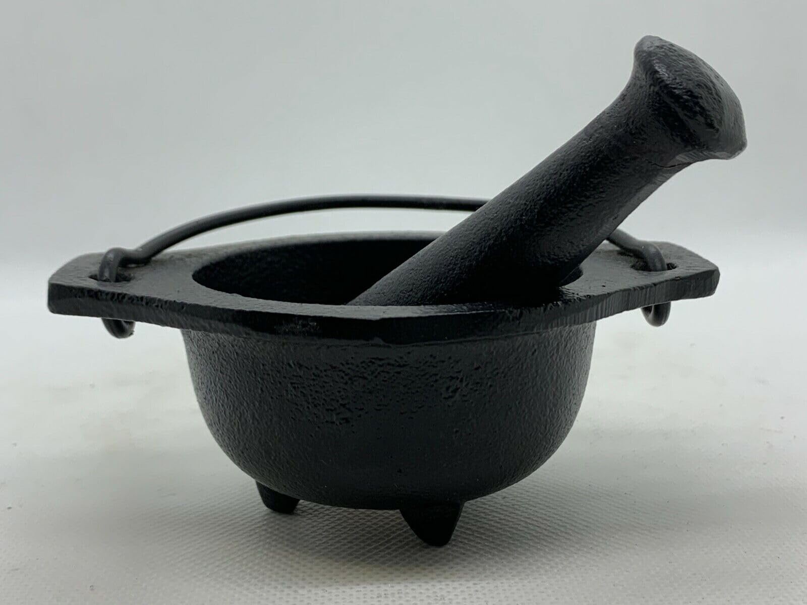 Cast Iron Cauldron with Pestle - Perfect for Smudging and Cone Incense ...