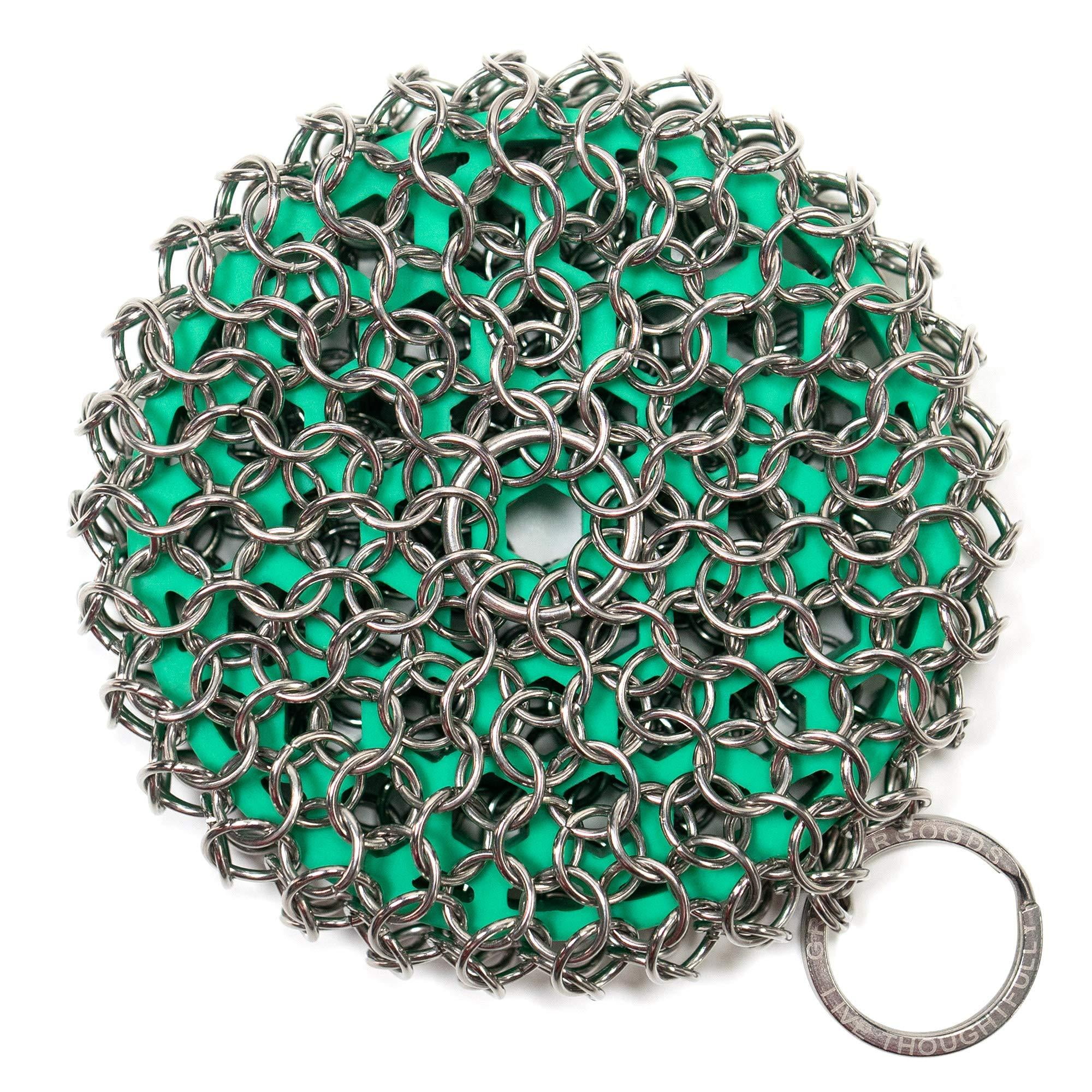 Cast Iron Chainmail Scrubber for Your Cast Iron Skillet, Wok, or Pan ...