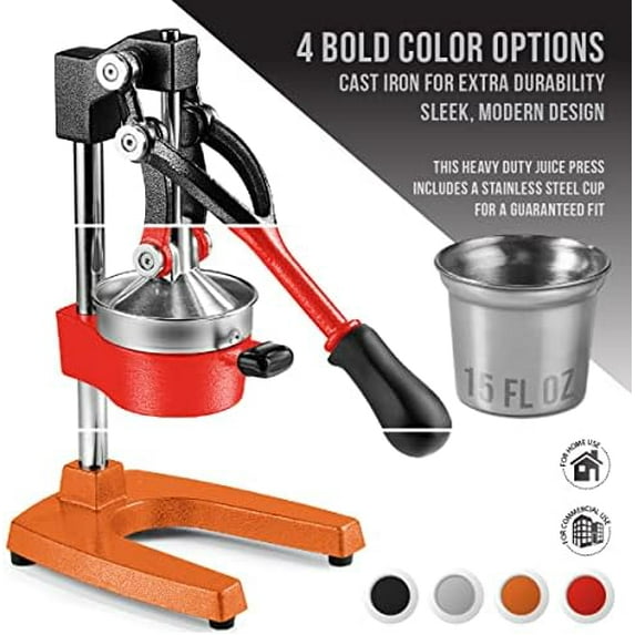 Cast Iron Citrus Juicer | Extra-Large Commercial Grade Manual Hand ...