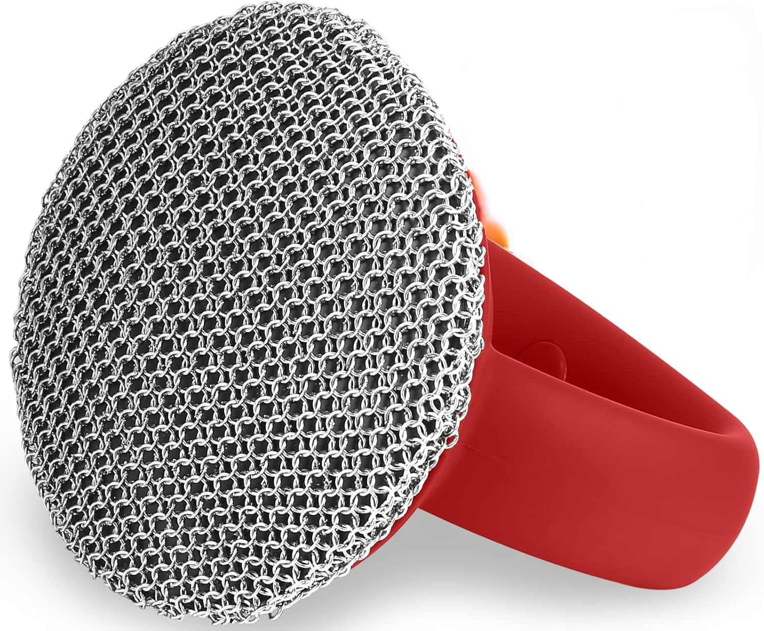 Cast Iron Cleaner Brush with Heavy Duty Handle, 3mm Soldered Fine Chain ...