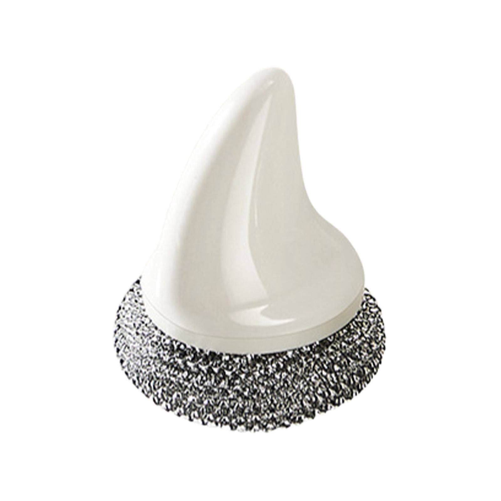 Cast Iron Cleaner Scrubber with Detachable Handle,Stainless Steel Wool ...