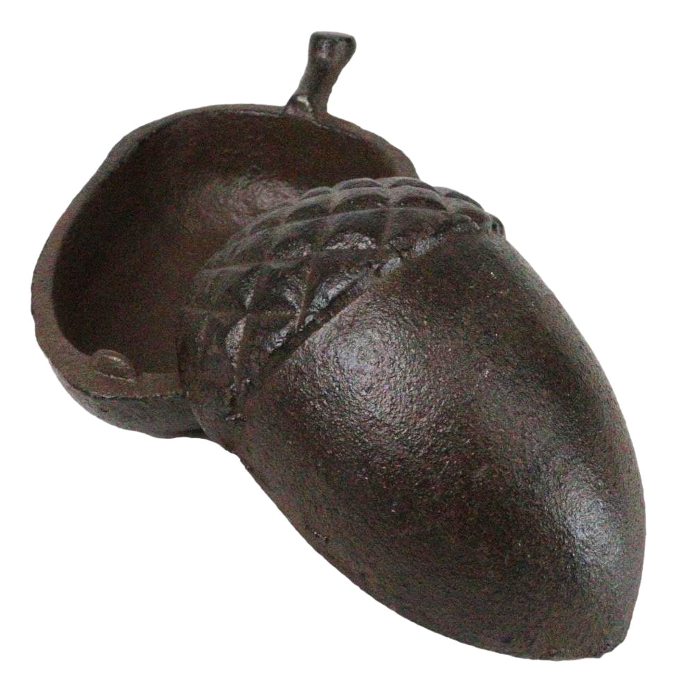 Cast Iron Cottage Western Autumn Acorn Nut Decorative Jewelry Trinket ...