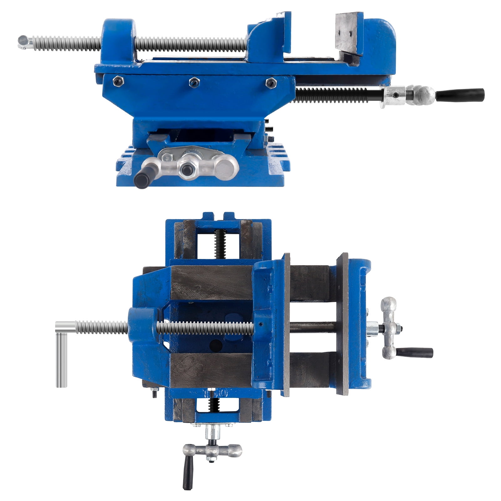 Cast Iron Cross Slide Drill Press Vise, 6.3 In Max Jaw Opening Compound ...