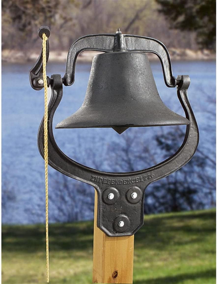 Cast Iron Dinner Bell, Door Bells for Outside Farmhouse, Rings Loud and ...