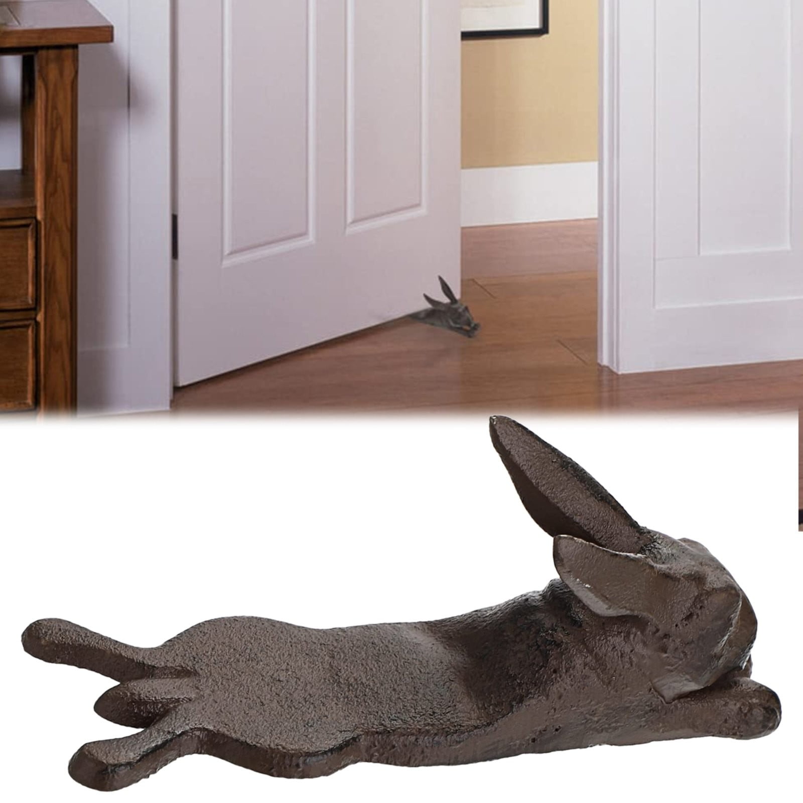 Cast Iron Door Stop Cute Rabbit - Heavy Duty Floor Cute Door Stopper ...