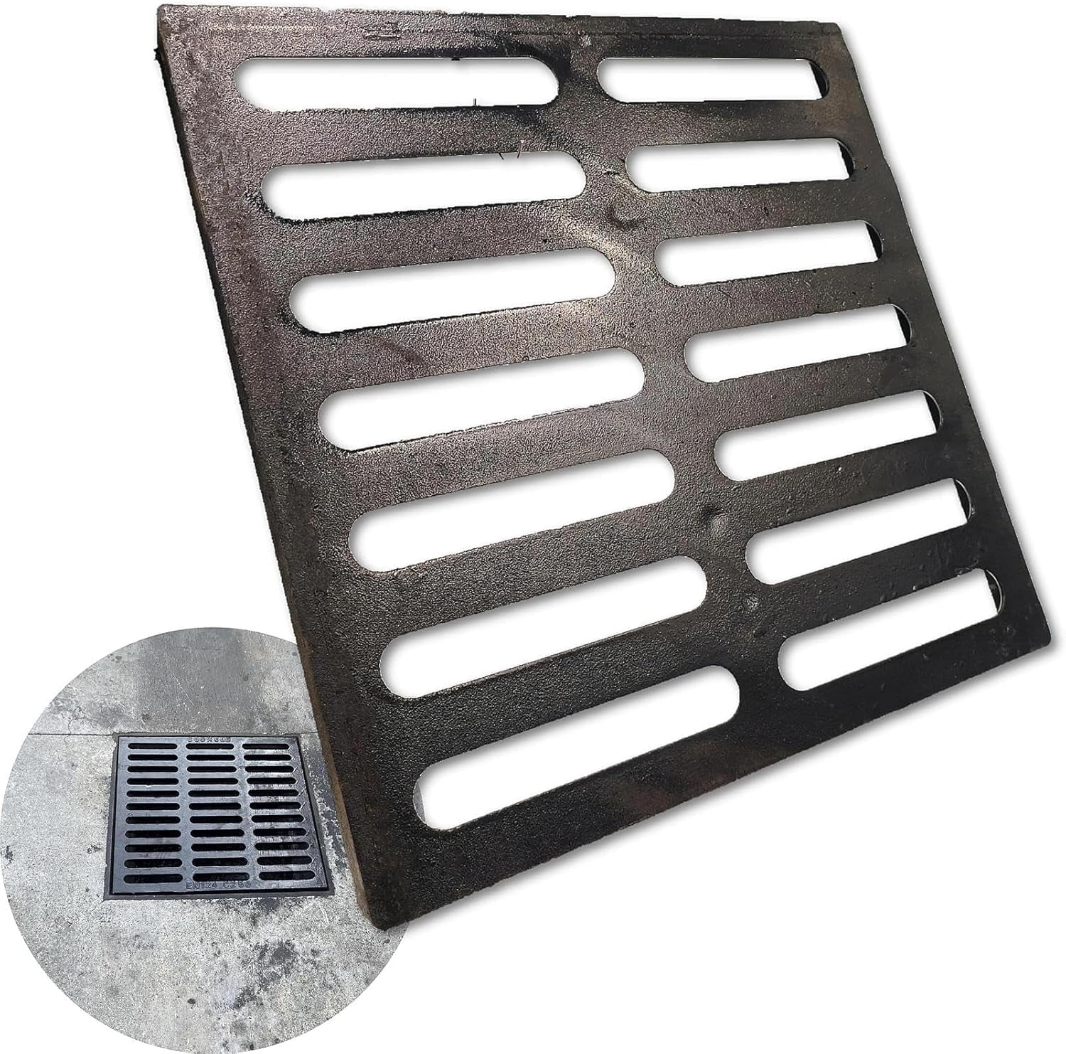 Cast Iron Drain Grate 16x16 in for Vodaland Catch Basin, B-Class 28100 ...