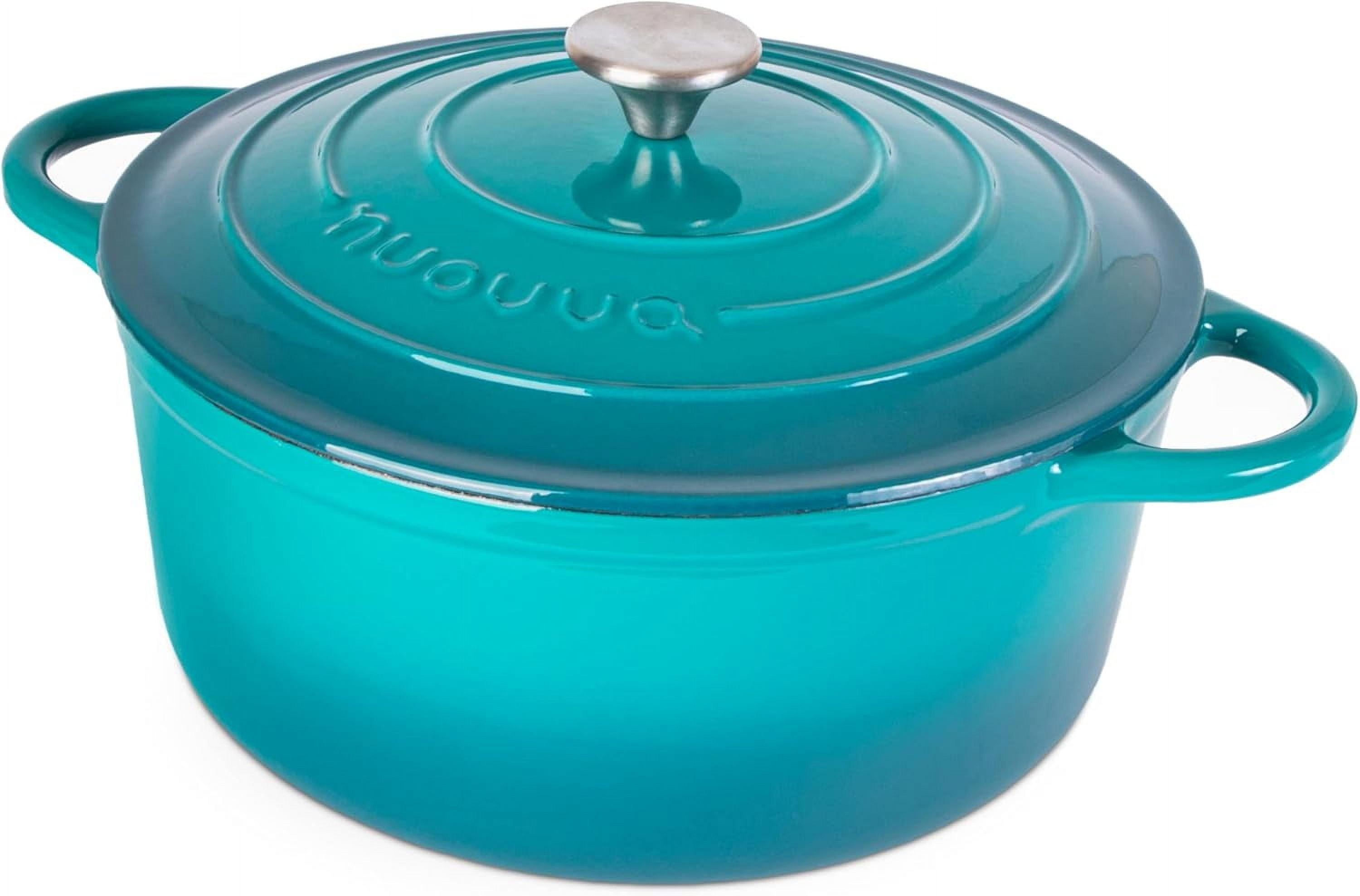 Cast Iron Dutch Oven with Lid – Non-Stick Ovenproof Enamelled Casserole ...