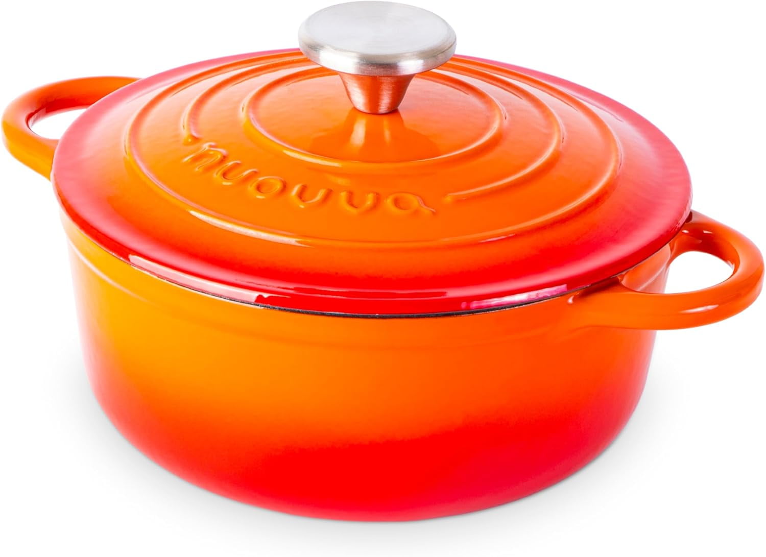 Cast Iron Dutch Oven with Lid – Non-Stick Ovenproof Enamelled Casserole ...