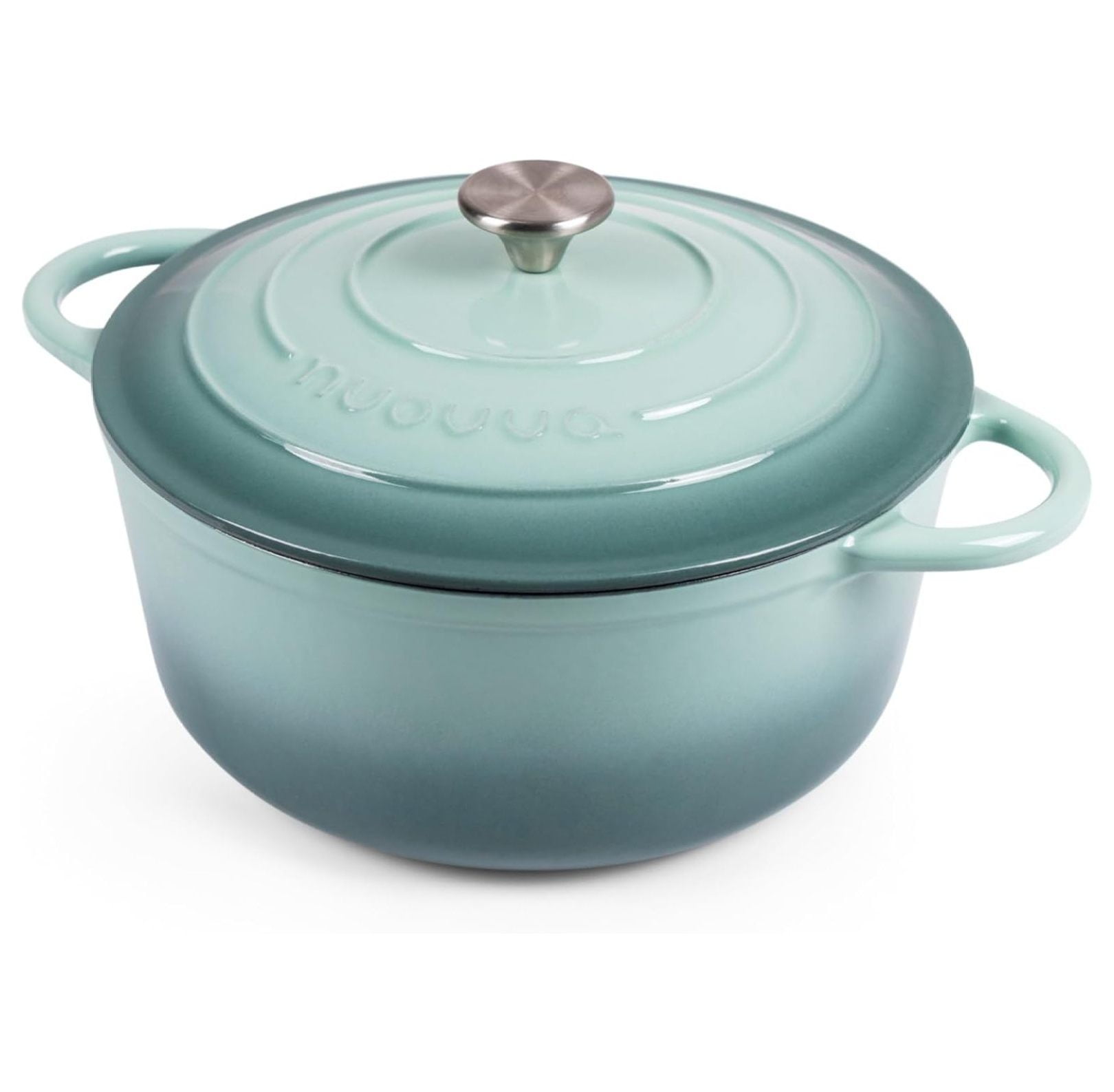 Cast Iron Dutch Oven with Lid – Non-Stick Ovenproof Enamelled Casserole ...