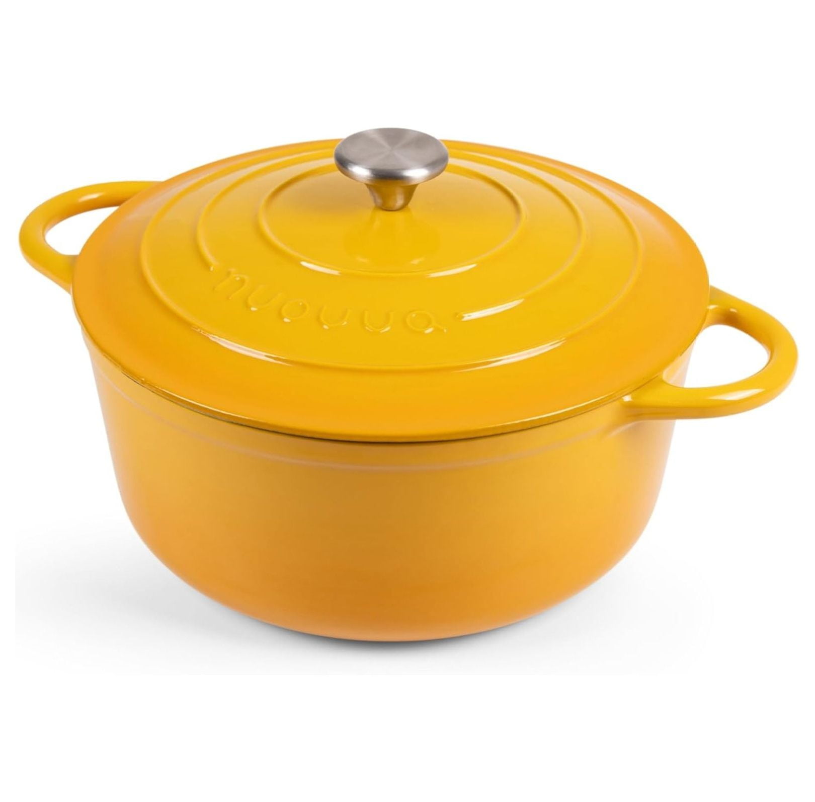 Cast Iron Dutch Oven with Lid – Non-Stick Ovenproof Enamelled Casserole ...