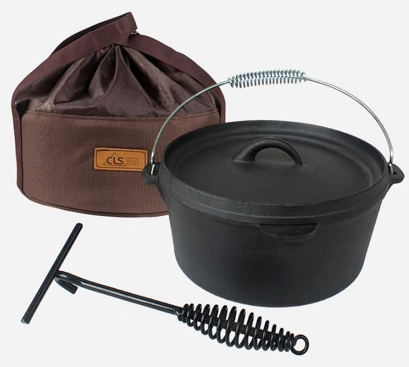 Cast Iron Dutch Oven Pot With Lid Gusstopf Heavy-Duty Cookware For ...