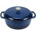 Cast Iron Dutch Oven Pot with Lid, Enameled, Round, Dual Handles, Heavy ...
