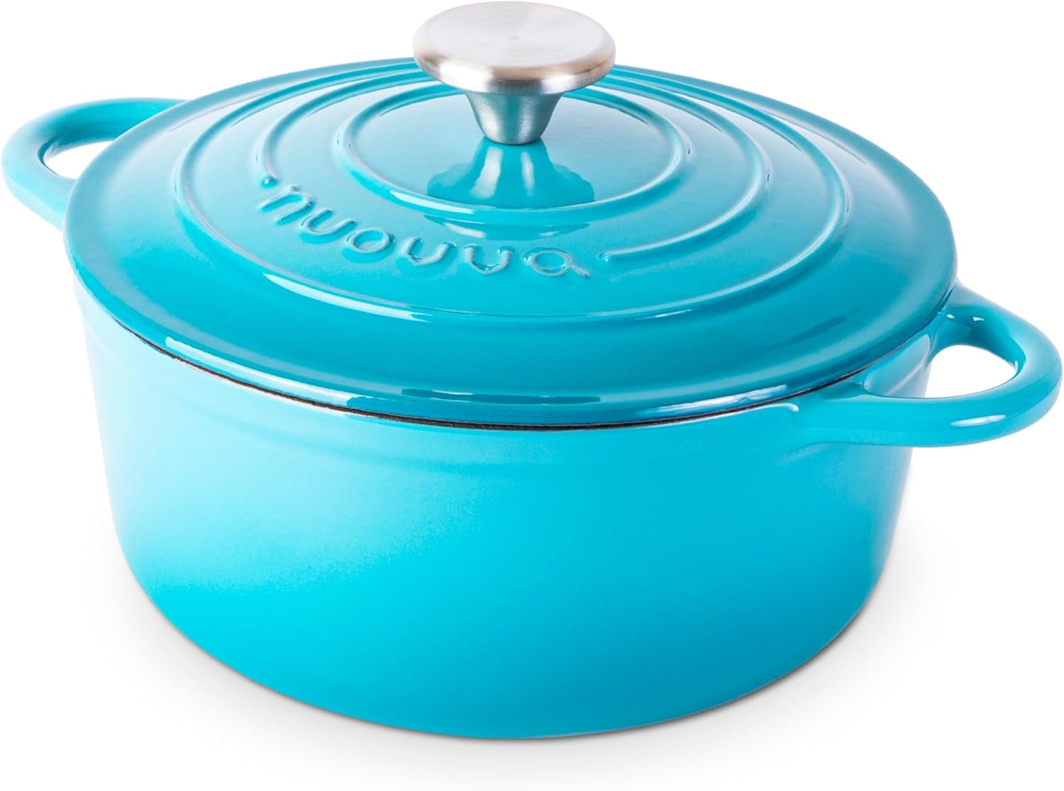Cast Iron Dutch Oven with Lid – Non-Stick Ovenproof Enamelled Casserole ...