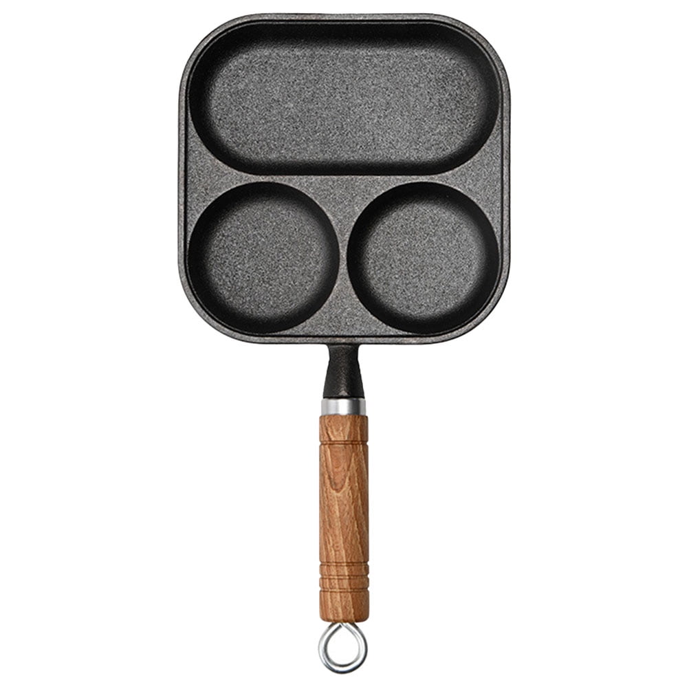 Cast Iron Egg Multi Section Pans Omelette Pan Egg Burger Pan 35.5X19X1 ...