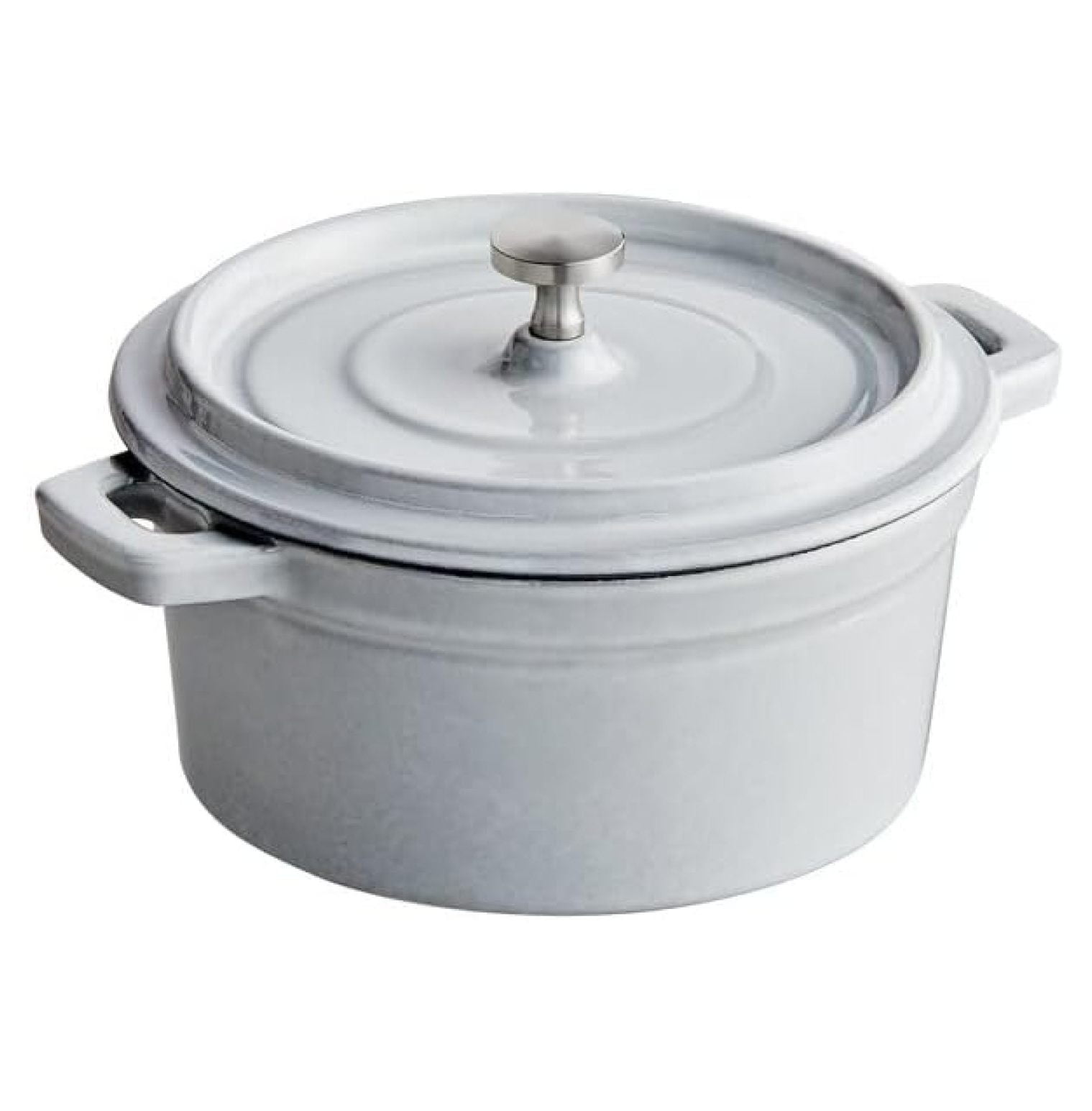 Cast Iron Enameled Cookware (Pot Mini 0.25 Qt., Glacier) - Walmart.com