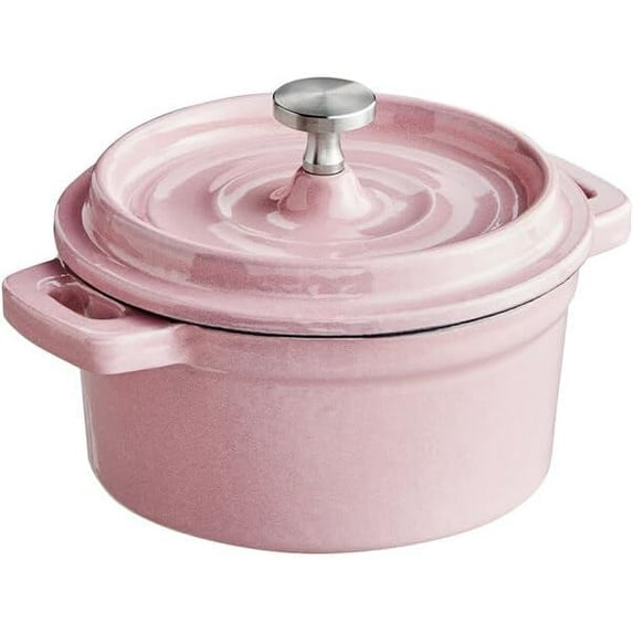 Cast Iron Enameled Cookware (Pot Mini 0.25 Qt., Himalayan Salt ...