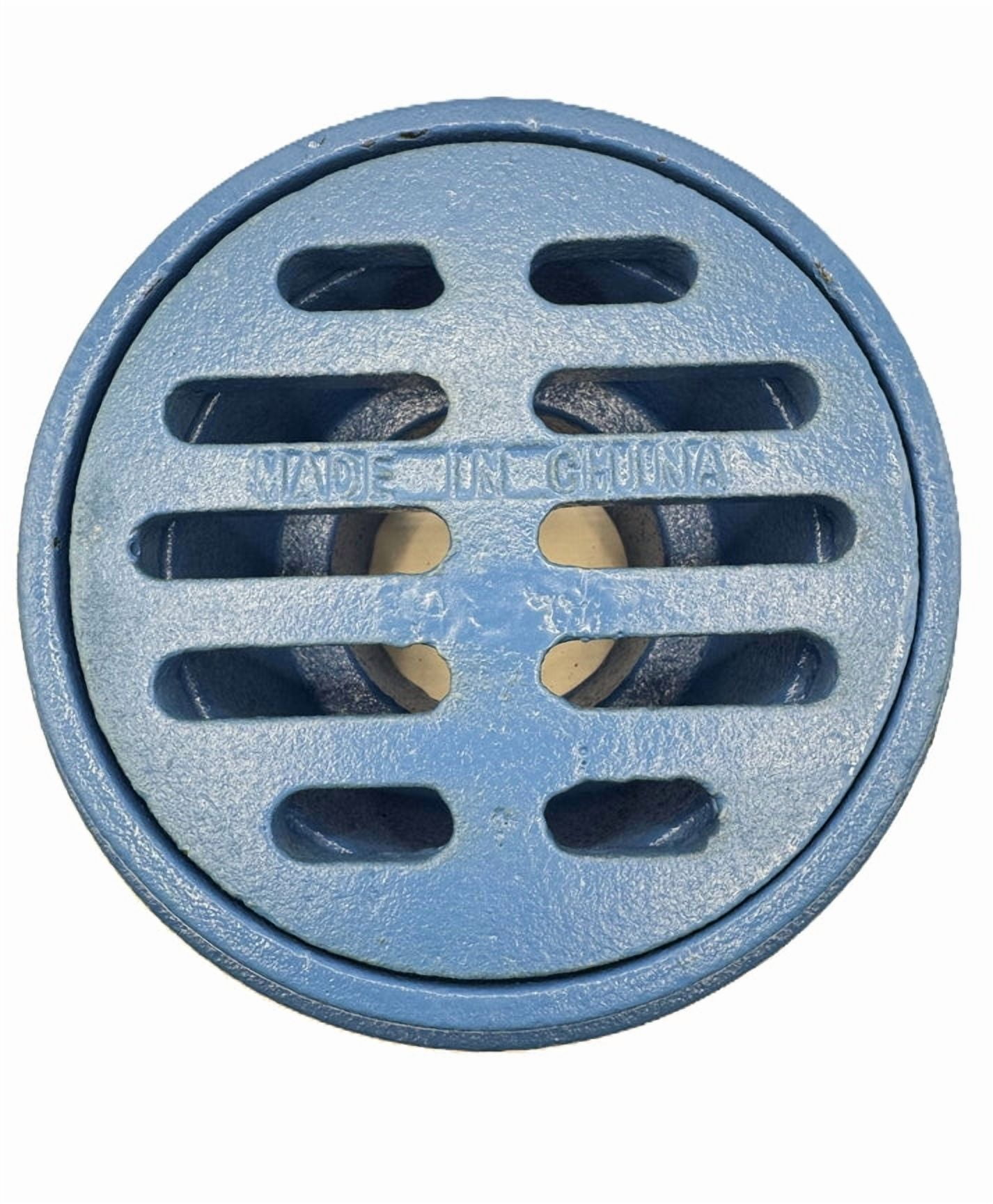 Cast Iron Flat Deck Drain (Heavy Duty Floor Drain with 4" Round Top ...