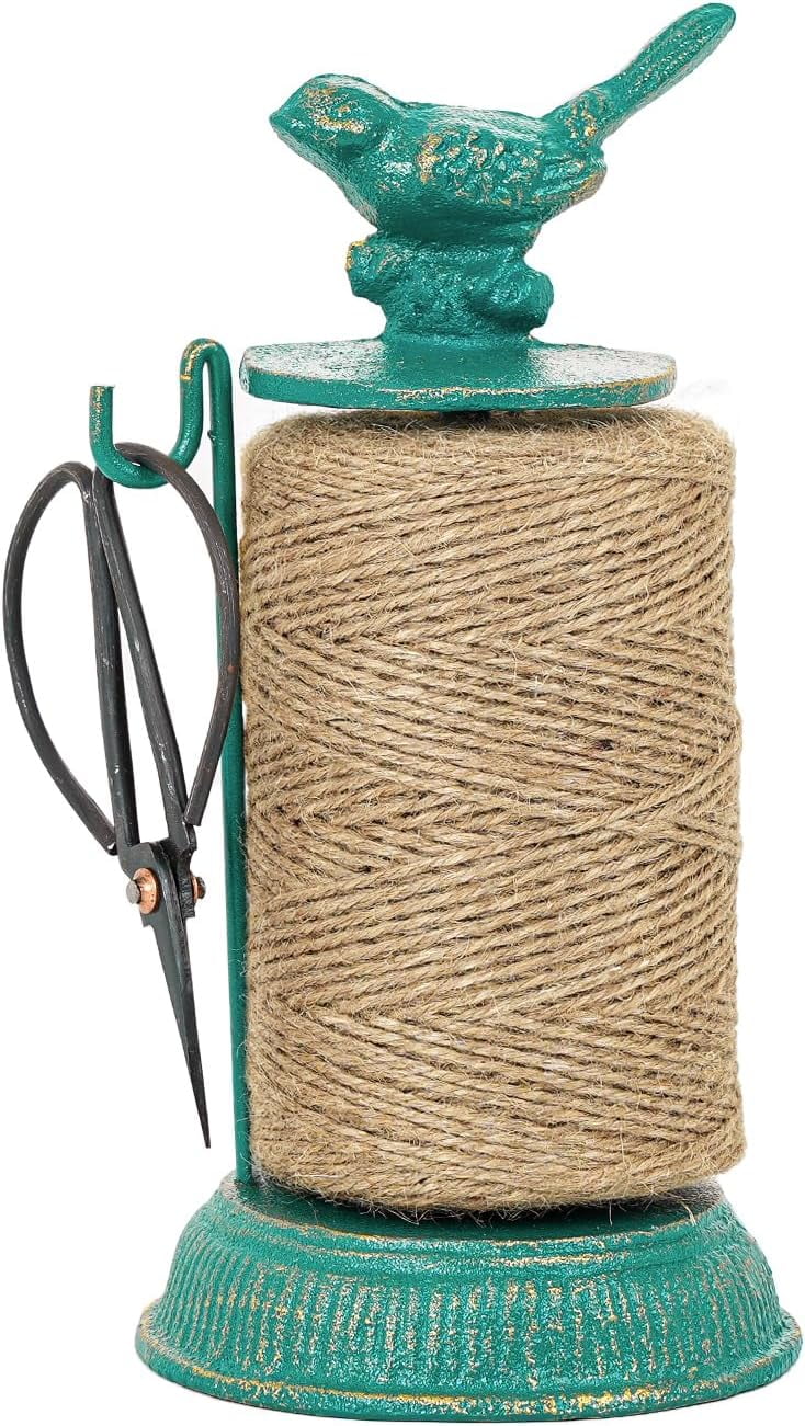 Cast Iron Garden Twine Holder Set - 1300ft. Natural Jute Twine String ...