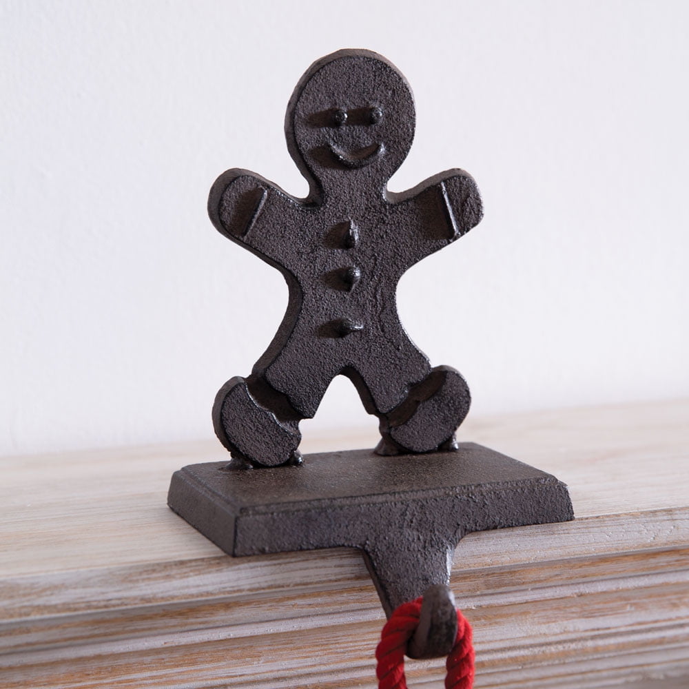 Stonebridge Mall Cast Iron Gingerbread Stocking Holder, Christmas ...