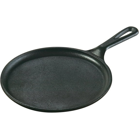 Cast Iron Griddle – 8 Inch Round Pre-Seasoned Griddle Pan for Pancakes ...