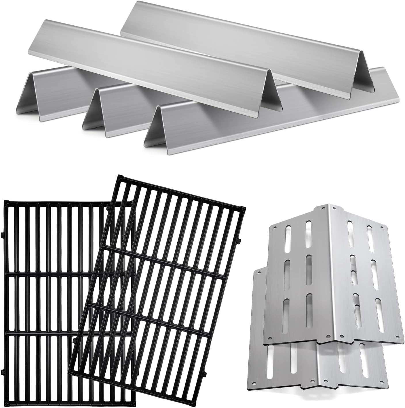 Cast Iron Grill Grates and Stainless Steel flavorizer bar Heat ...