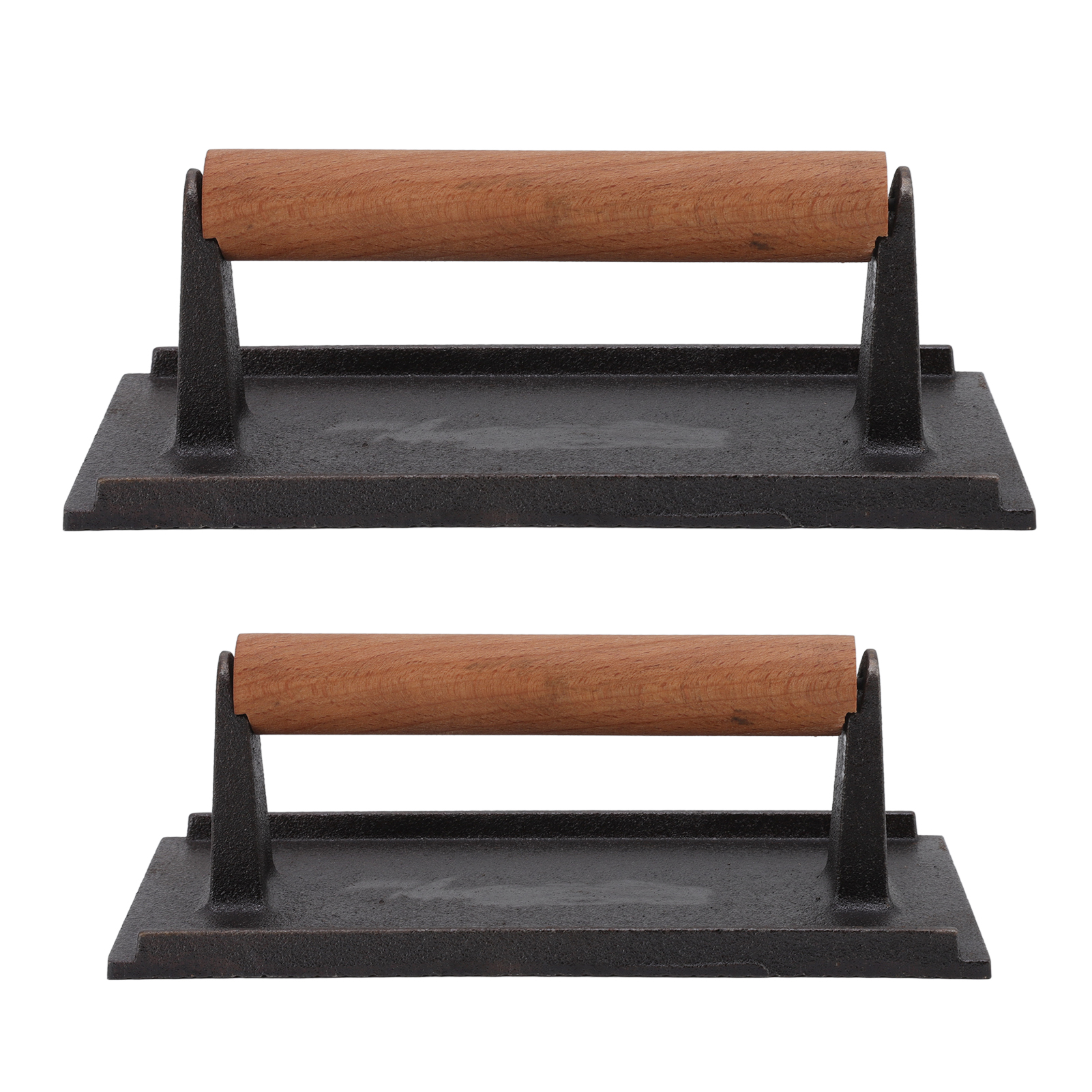 Cast Iron Grill Press, Griddle Press, Rectangular Bacon Meat Burger ...