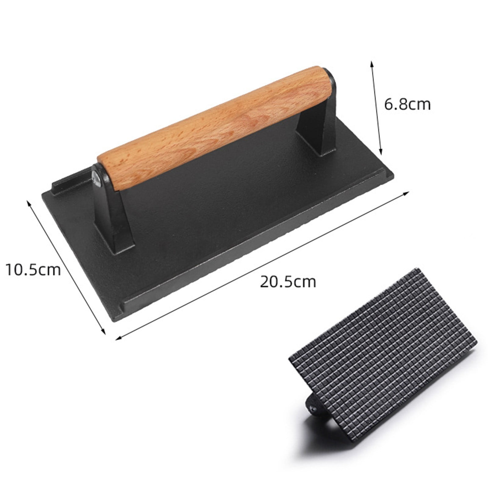 Cast Iron Grill Steak Press Meat Flattener Bacon Smash Burger Press for ...