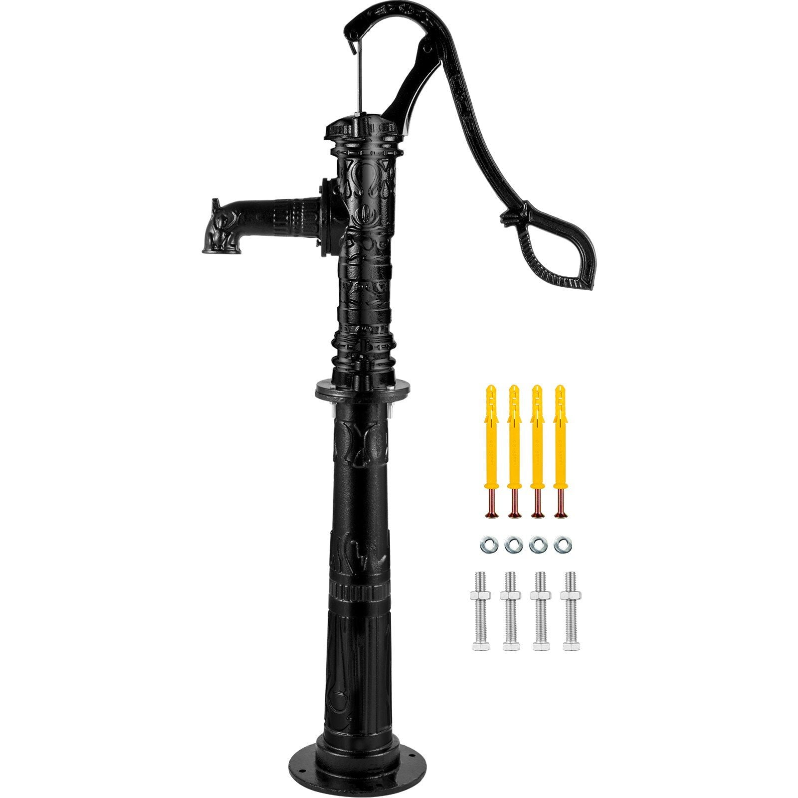"Cast Iron Hand Water Pump with Stand - 15.7x9.4x53.1 Inch Pitcher Pump ...