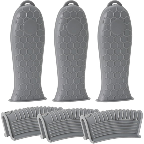 Cast Iron Handle Covers, 6 Pack Heat Resistant Silicone Handle Covers ...