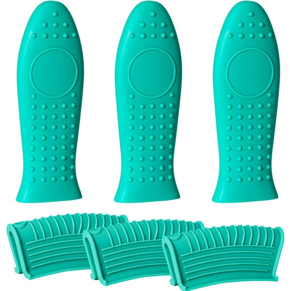 Cast Iron Handle Covers, 6 Pack Heat Resistant Silicone Handle Covers ...