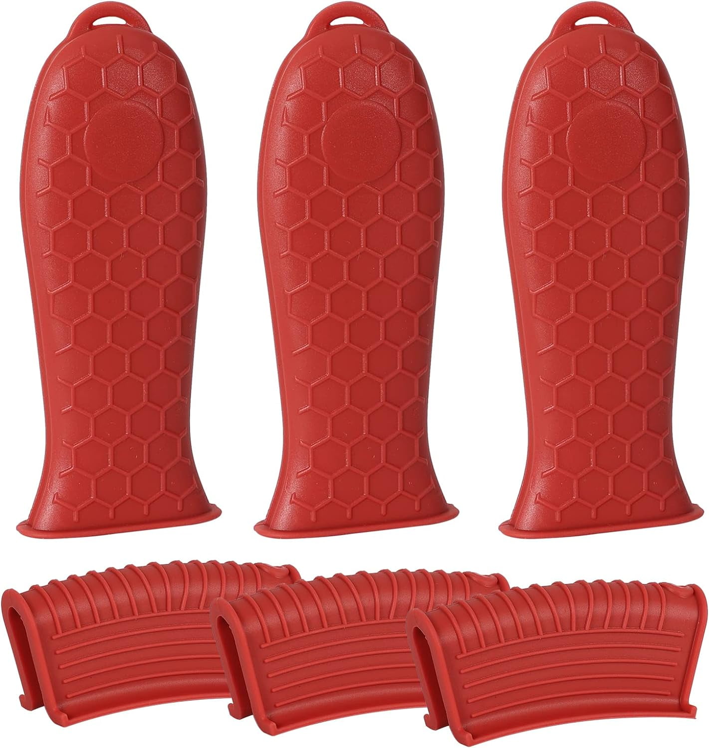 Cast Iron Handle Covers, 6 Pack Heat Resistant Silicone Handle Covers ...